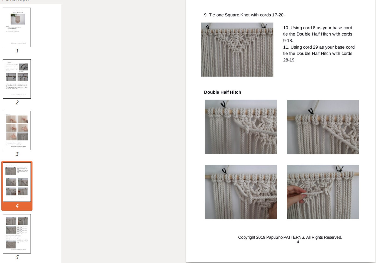 Macrame Wall Hanging Pattern DIY Macrame Tutorial With Photos - Etsy