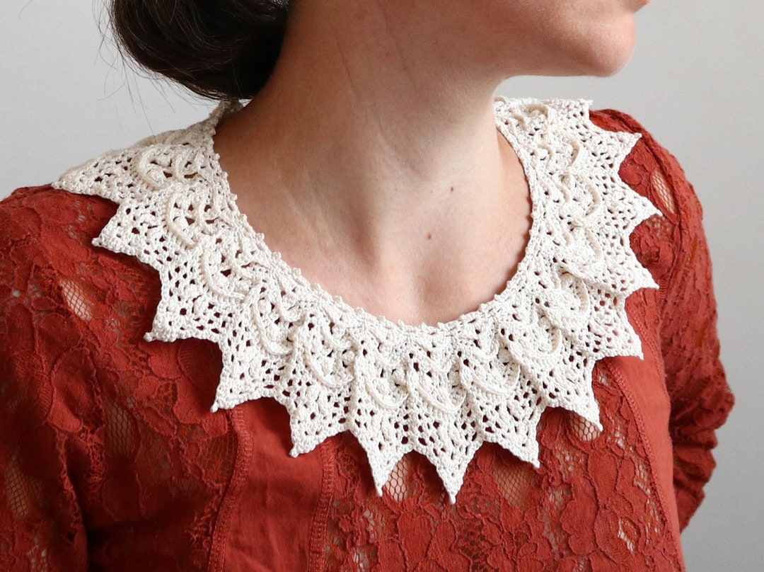 Crochet Collar Pattern PDF, Detachable Collar - Etsy