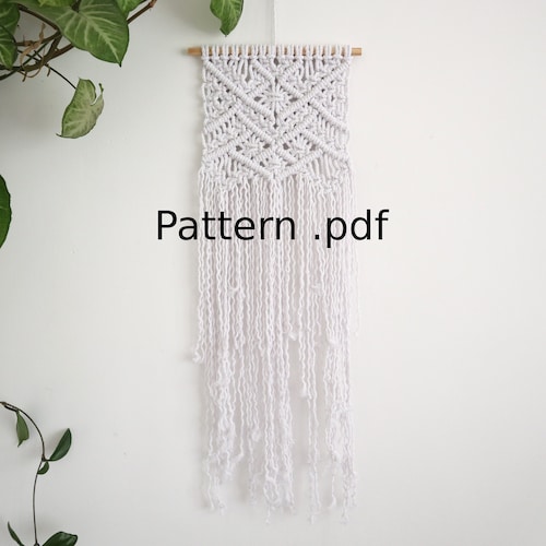 Macrame Table Runner Pattern DIY Easy Pattern for Beginners 3 - Etsy