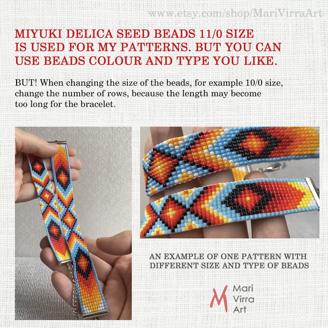 Ukrainian Morning Loom Bead Pattern for Bracelet Embroidery - Etsy