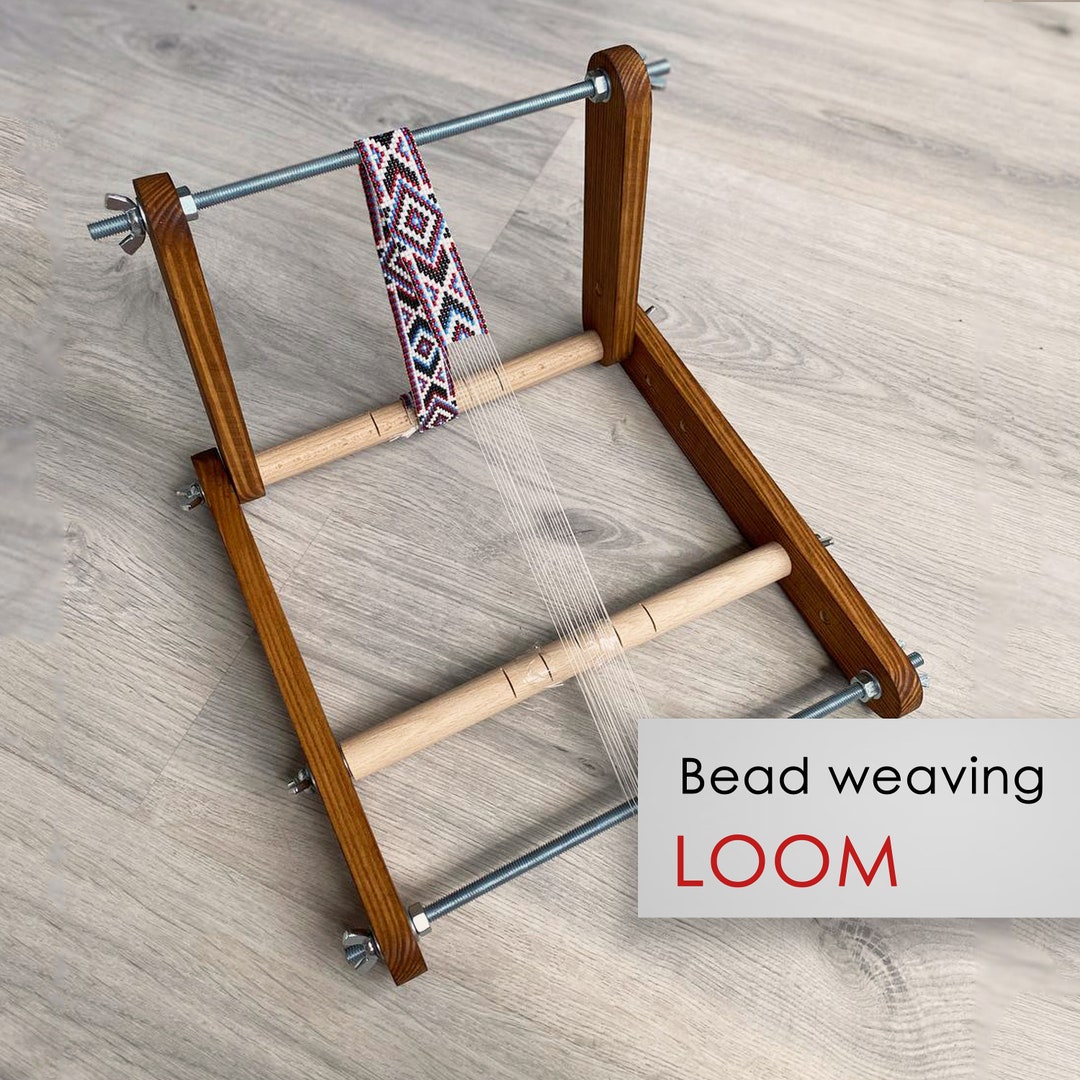 Brown Upright Wooden Loom for LONG Beadwork Weaving - for Loomed ...