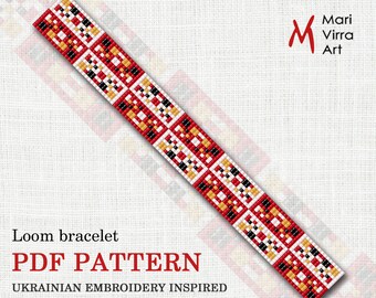 Ukrainian Morning Loom Bead Pattern for Bracelet Embroidery - Etsy