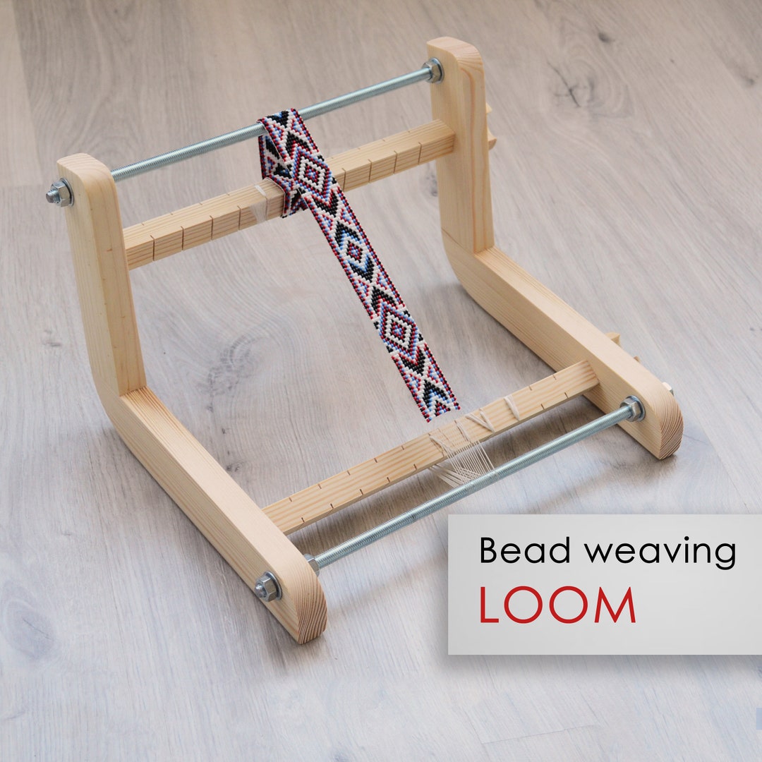 Modern Wooden Loom for LONG Seed Beadwork Weaving - for Loomed Stitch ...