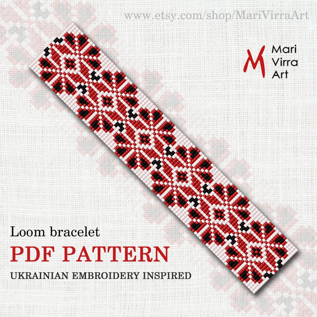 Ukrainian Morning Loom Bead Pattern for Bracelet Embroidery - Etsy