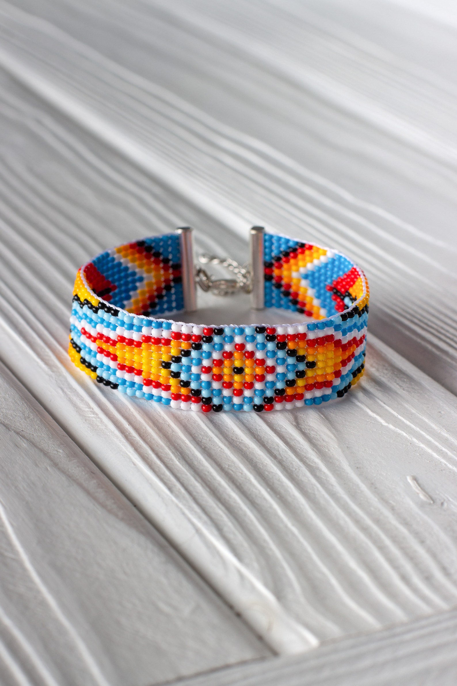 Three Native Loom Bead Bracelet South West Pattern, Native Inspired ...