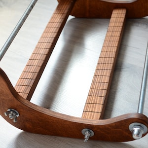 Dark Wooden Loom for LONG Beadwork Weaving - for Loomed Stitch Wide Hat ...