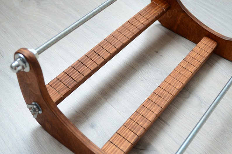 Dark Wooden Loom for LONG Beadwork Weaving - for Loomed Stitch Wide Hat ...