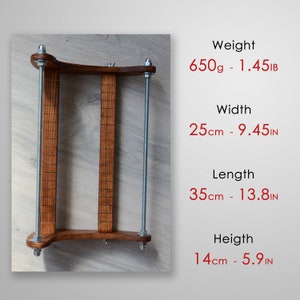 Dark Wooden Loom for LONG Beadwork Weaving for Loomed Stitch Wide Hat ...