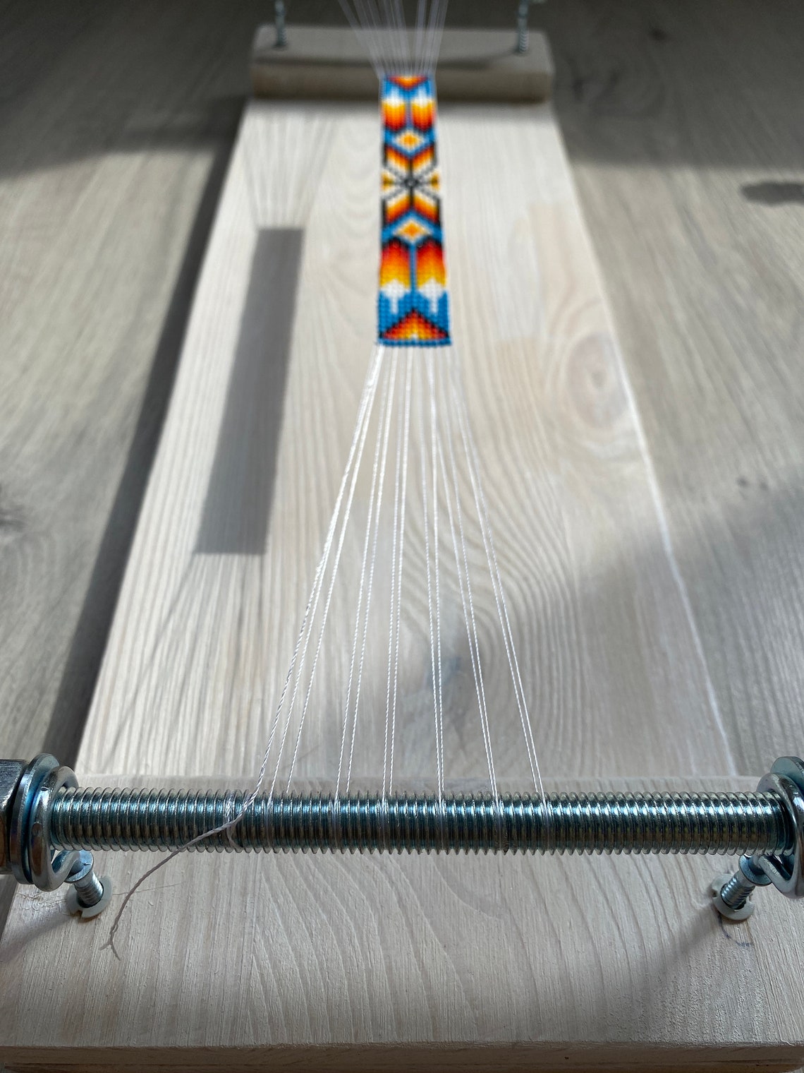 White Wooden Loom for Seed Bead Weaving for Loomed Stitch | Etsy