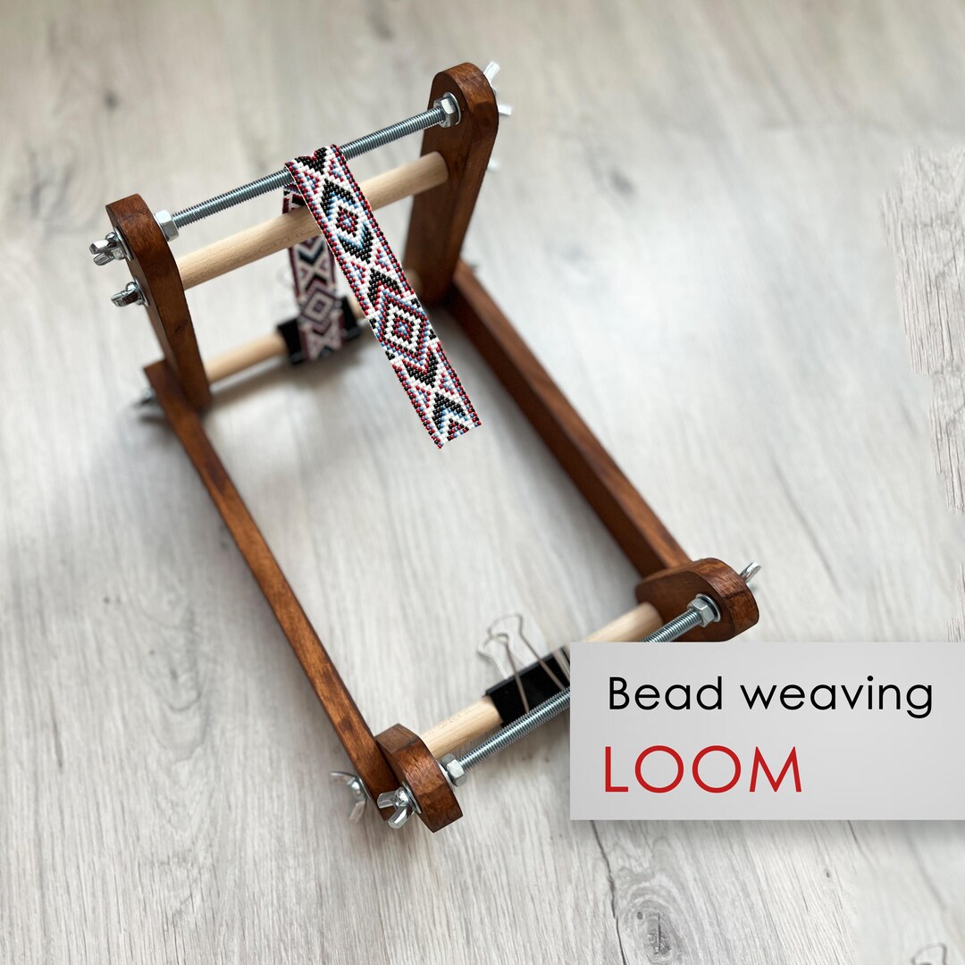 Dark Upright Duo Loom for LONG Beadwork Weaving - for Loomed Stitch ...