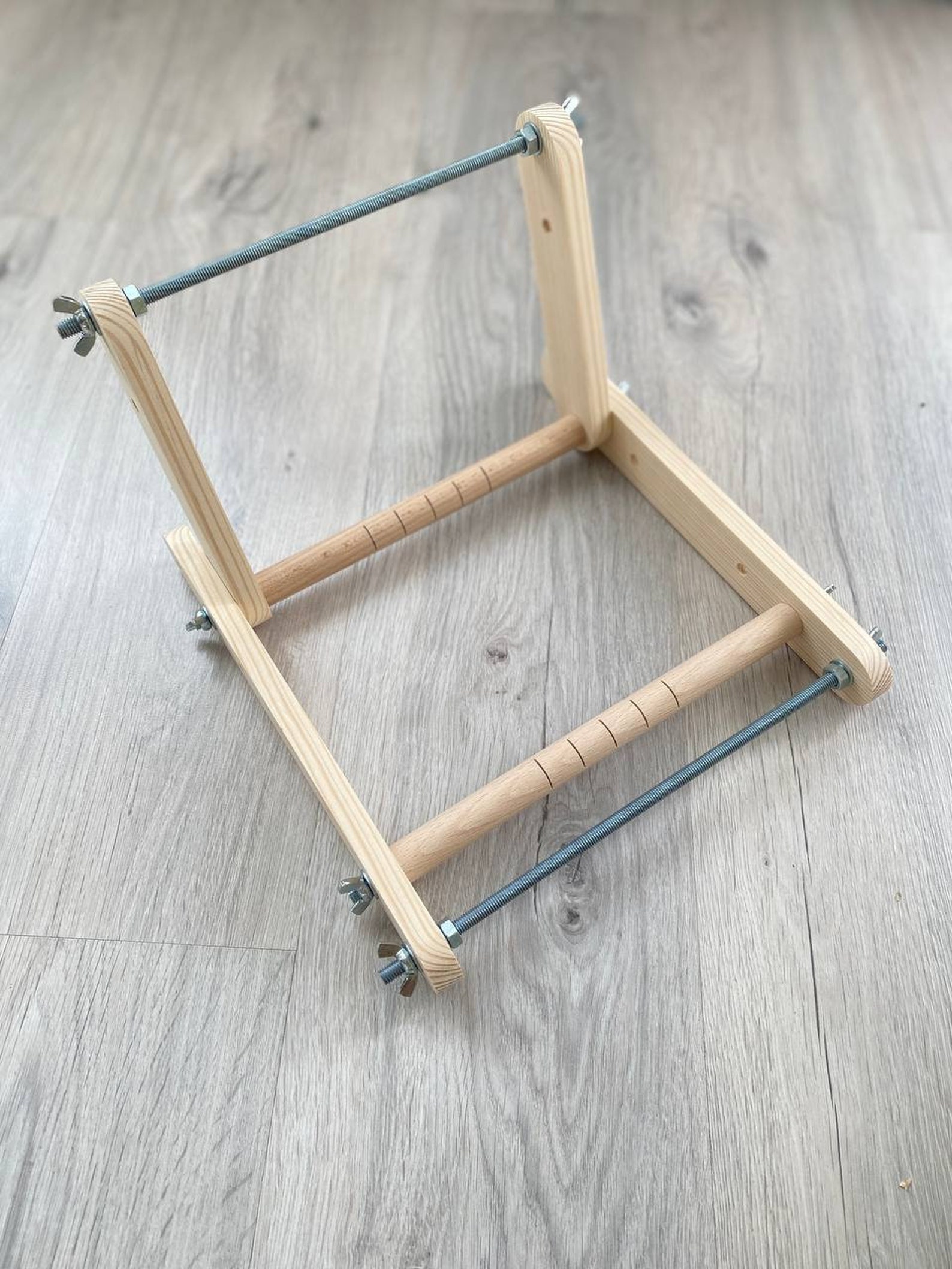 Upright Wooden Loom for LONG Beadwork Weaving for Loomed Stitch Hat ...