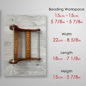 Mini Dark Wooden Loom for LONG Beadwork Weaving - for Loomed Stitch Hat ...