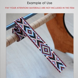 Brown Wooden Loom for LONG Seed Beadwork Weaving for Loomed Stitch Hat ...