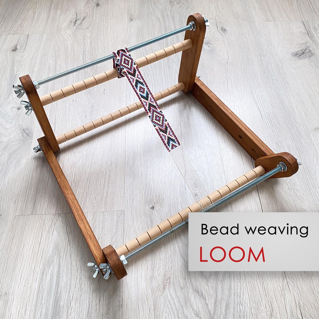 Dark Upright Big Loom for LONG Beadwork Weaving - for Loomed Stitch ...