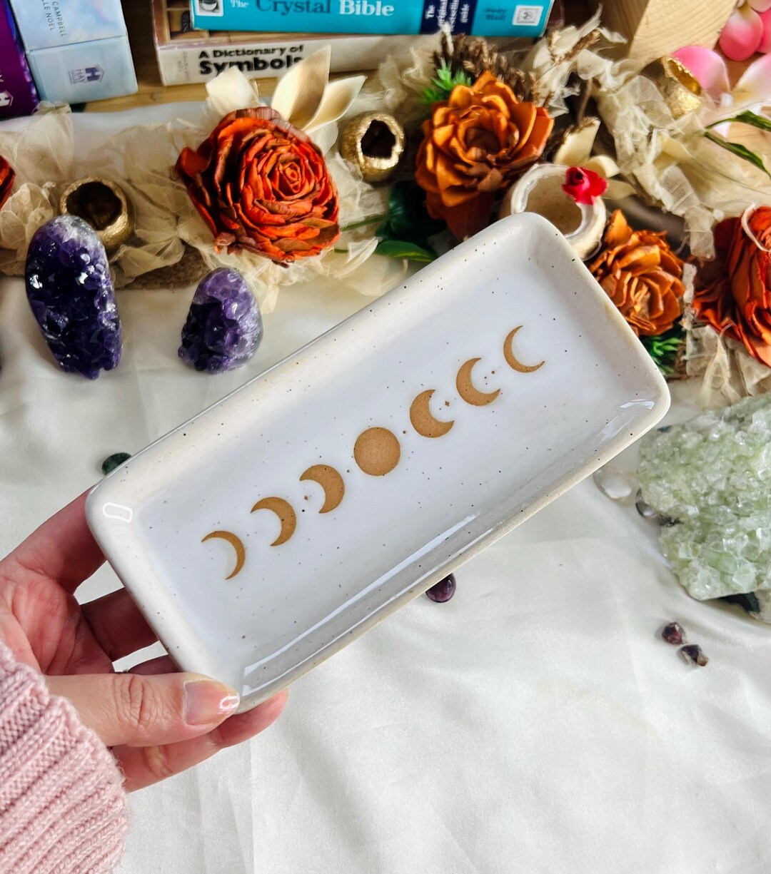 Ceramic Moon Phase Trinket Tray / Phases of the Moon Jewellery Bowl ...