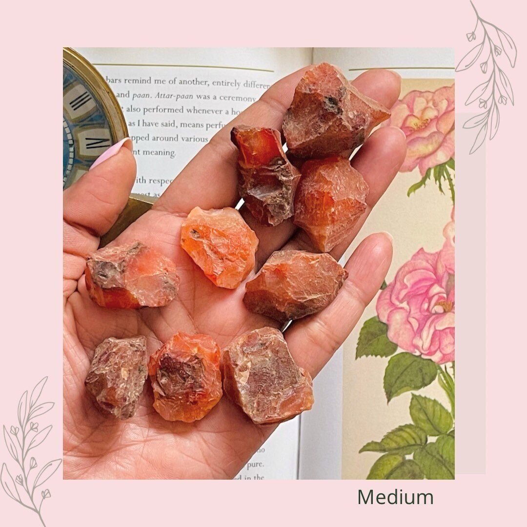 Spécimen de cristal de cornaline brut, cristal naturel de guérison d ...