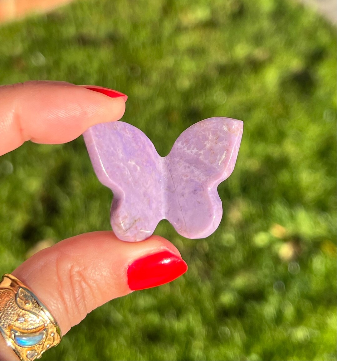 Rare Turkish Lavender Jade Floating Butterfly – Vivid Purple Jade ...