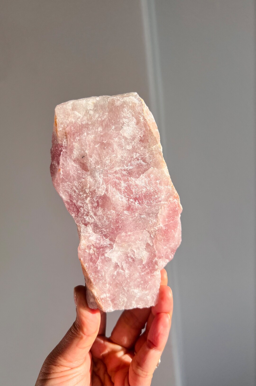 Large Raw Rose Quartz Crystal Slab / Chunky 520 Grams Premium Crystal ...