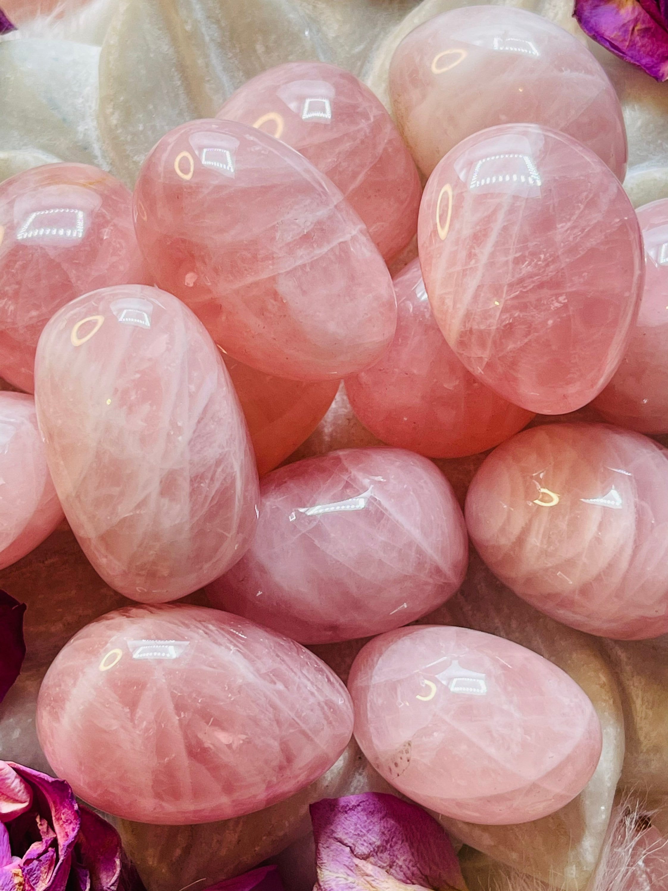 Large Premium Rose Quartz crystal tumbled gemstones from | Etsy
