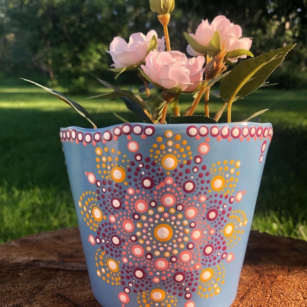Mandala Planter - Etsy