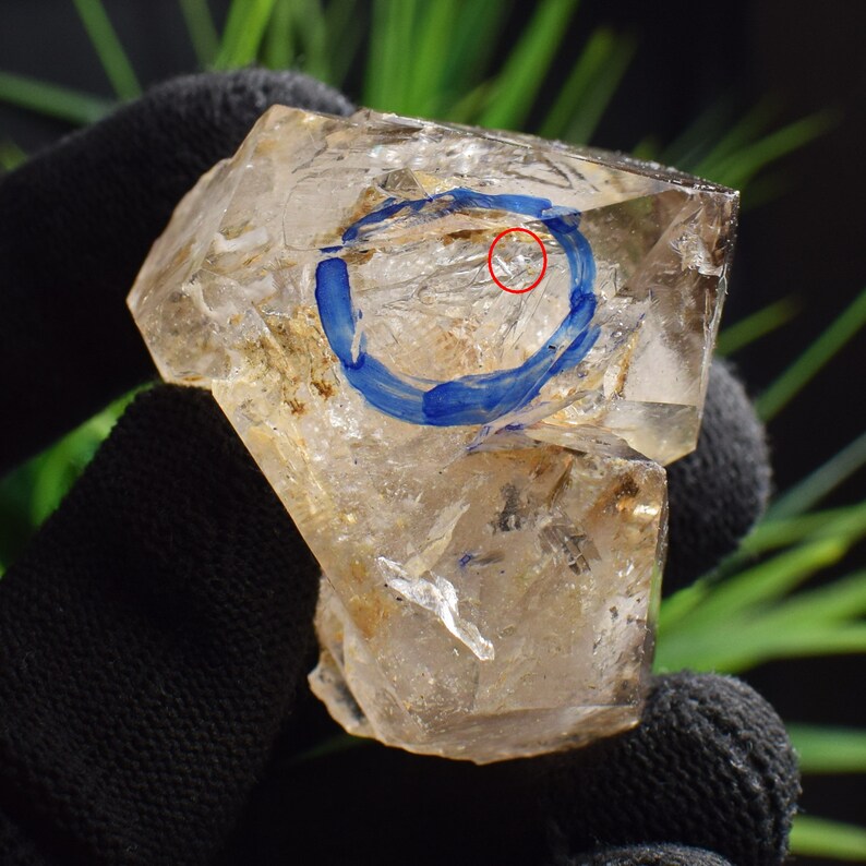 84g Moving Water Bubble Quartz Crystal,enhydro Crystal,mineral ...