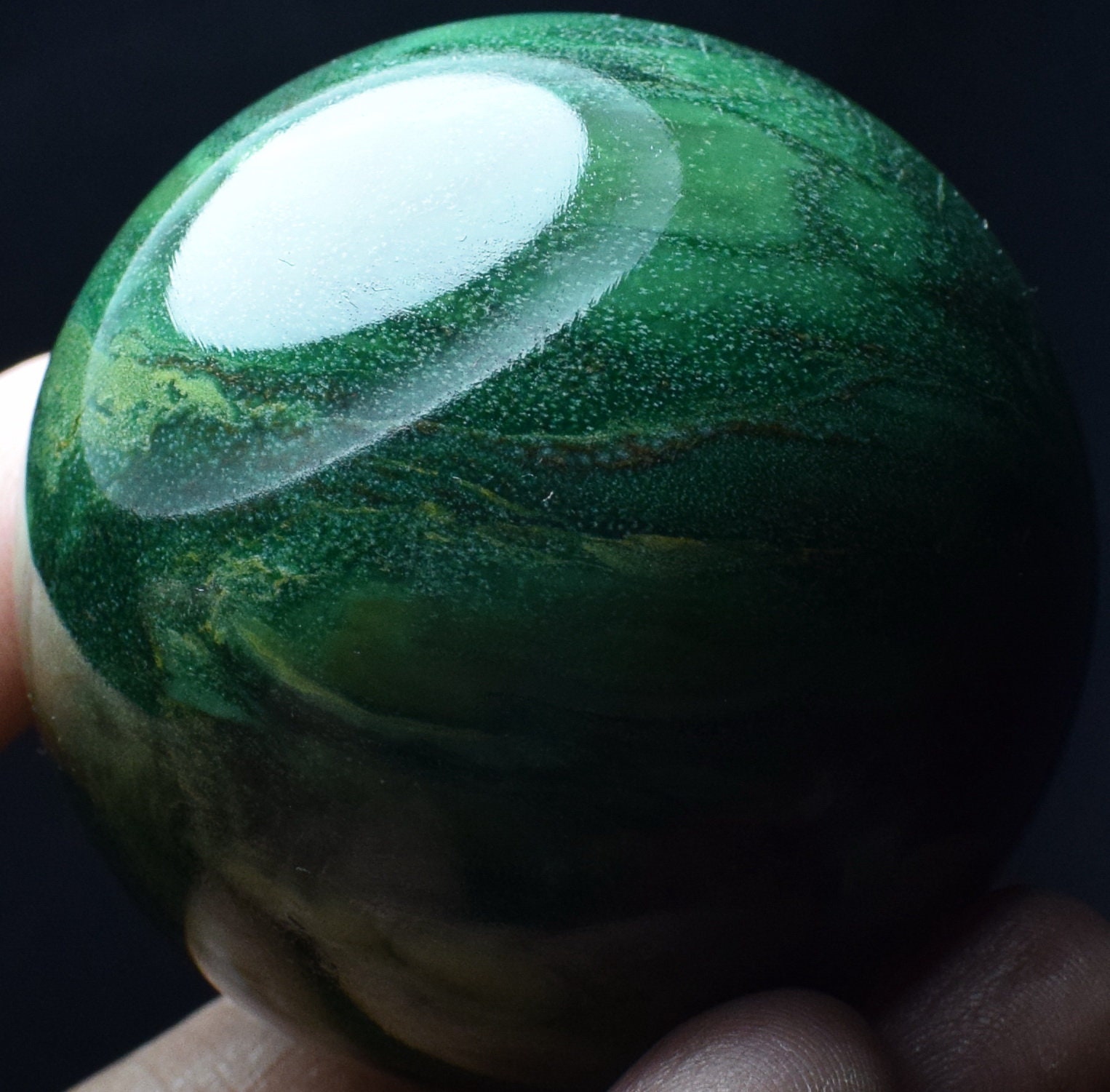 267g Polished Natural African Green Jade Quartz Crystal Sphere | Etsy