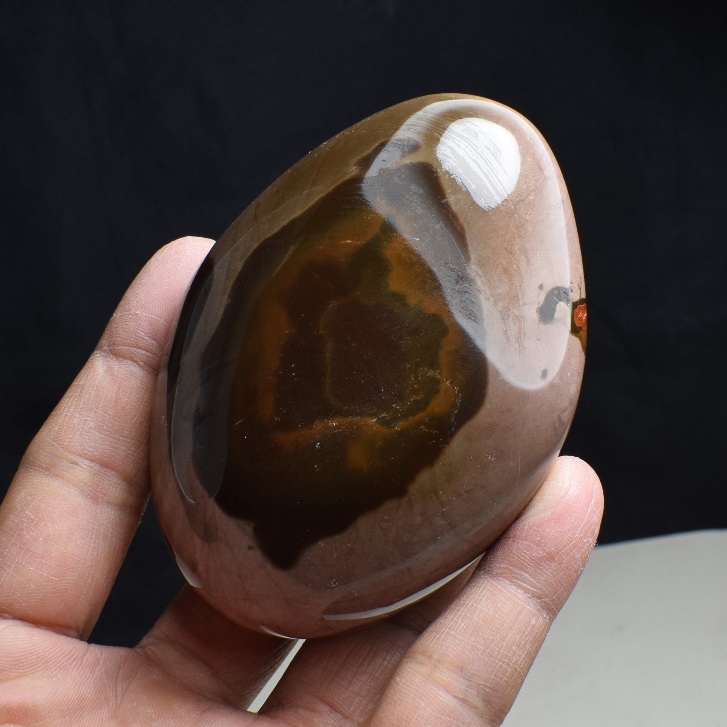 271g Large Purple Ocean Jasper Jade Palm Stone,rock Collection Specimen ...