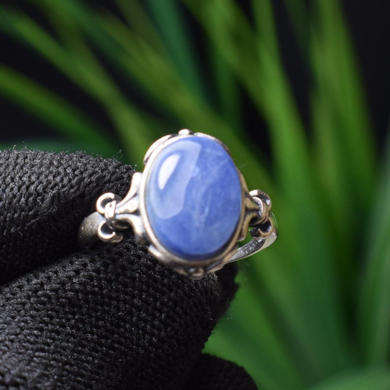 Rare Cute Blue Dumortierite Silver Ring,dumortierite in Quartz, 925 ...
