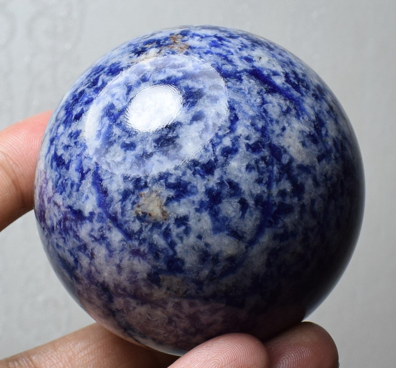 Polished Natural Blue Spots Crystal Ball, Stone Reiki Quart CRYSTAL ...