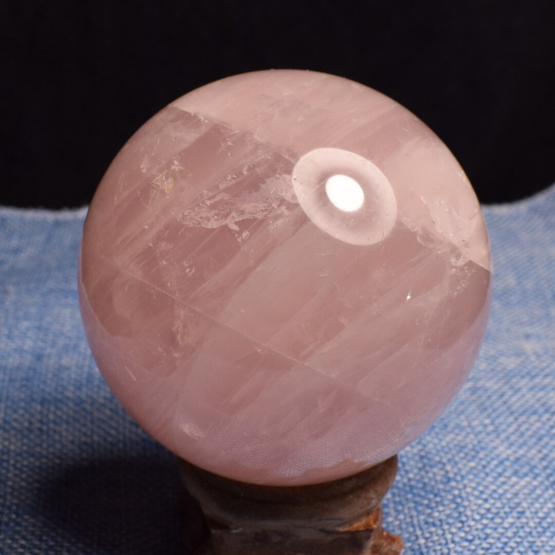 Rose Quartz Crystal Sphere,hand Carved Pink Rose Crystal Ball,healing ...
