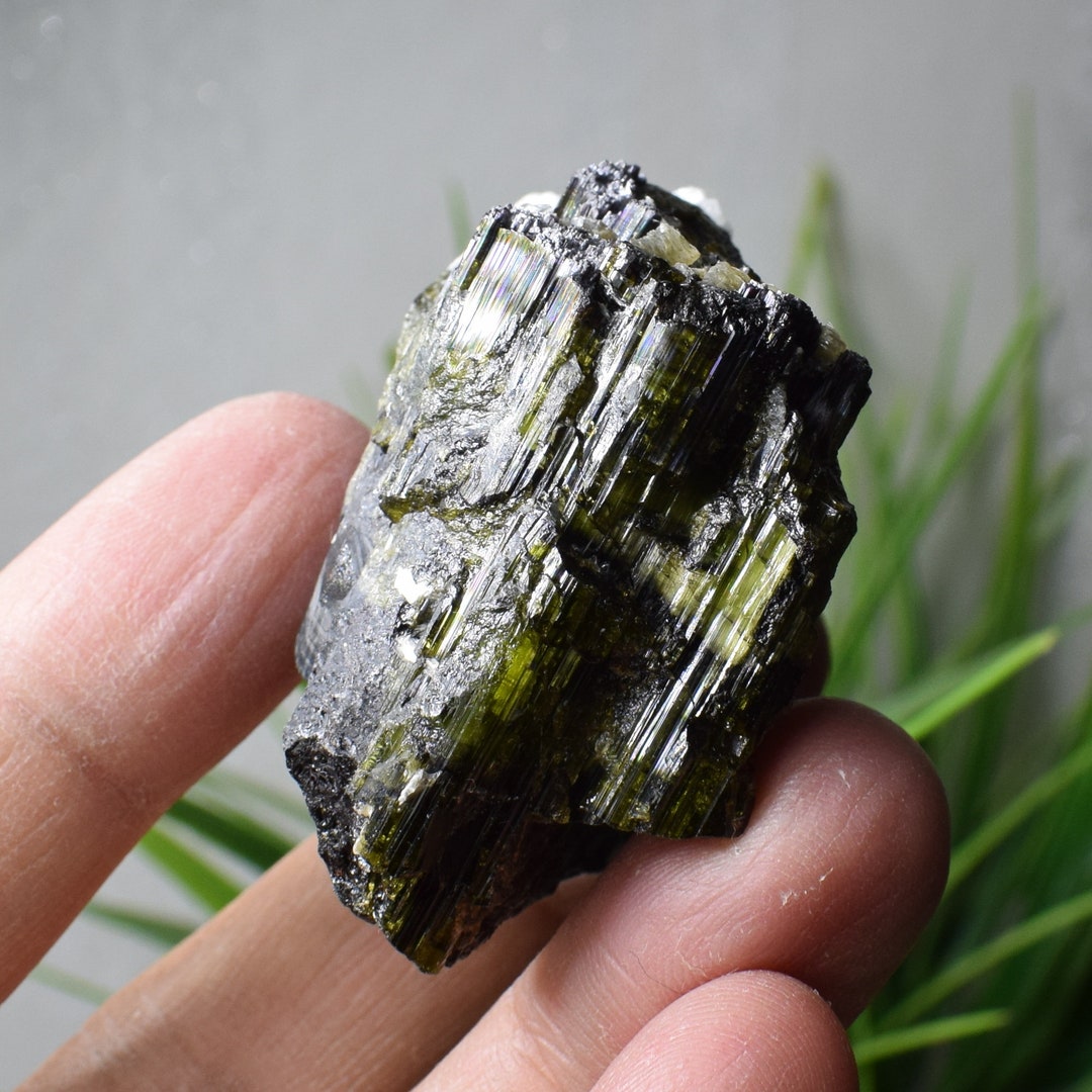 Raw Natural Black Green Tourmaline Quartz Crystal Cluster Rock ...