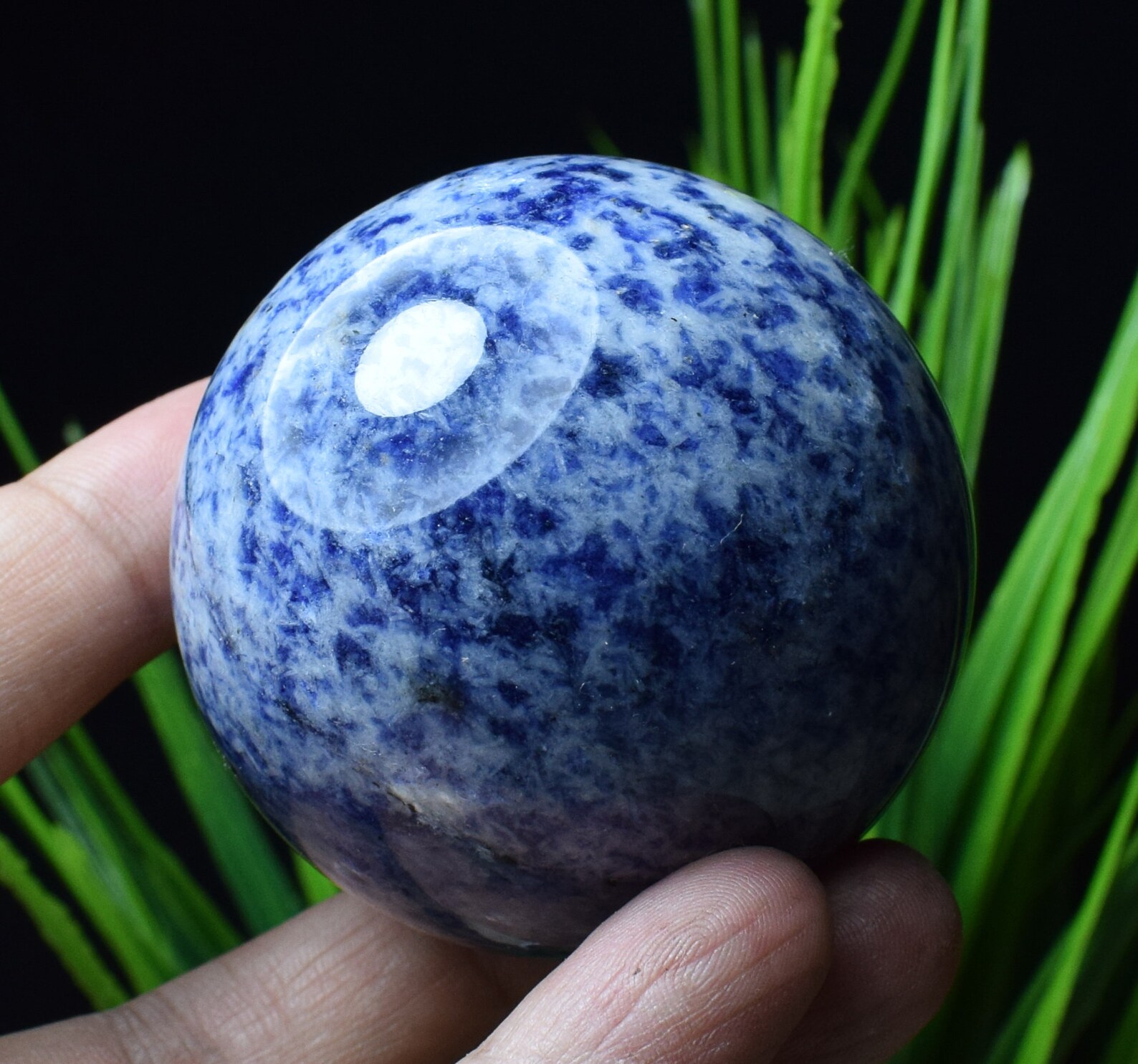 Polished Natural Blue Spots Crystal Ball, Stone Reiki Quart CRYSTAL ...