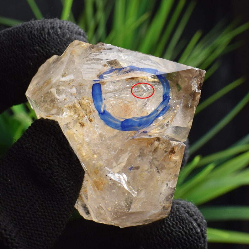 84g Moving Water Bubble Quartz Crystal,enhydro Crystal,mineral ...