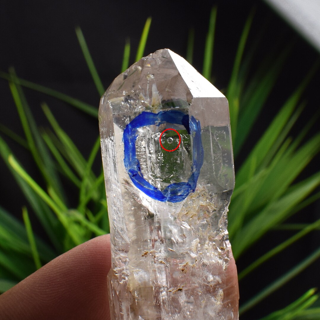 36g Moving Water Bubble Quartz Crystal,enhydro Crystal,mineral ...