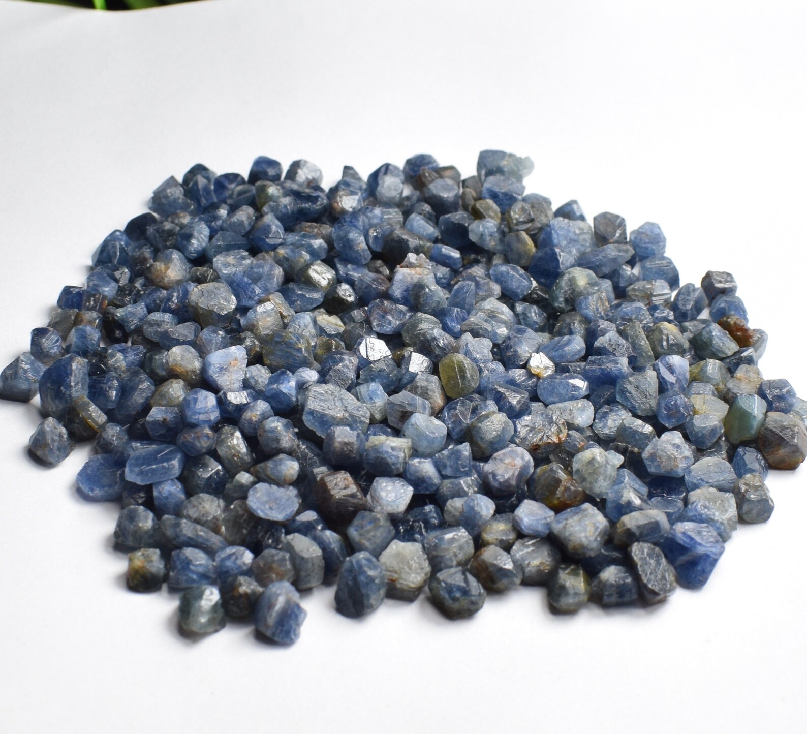 50g Tiny Rare Natural Unheated Blue Corundum Ruby Crystal Rough ...
