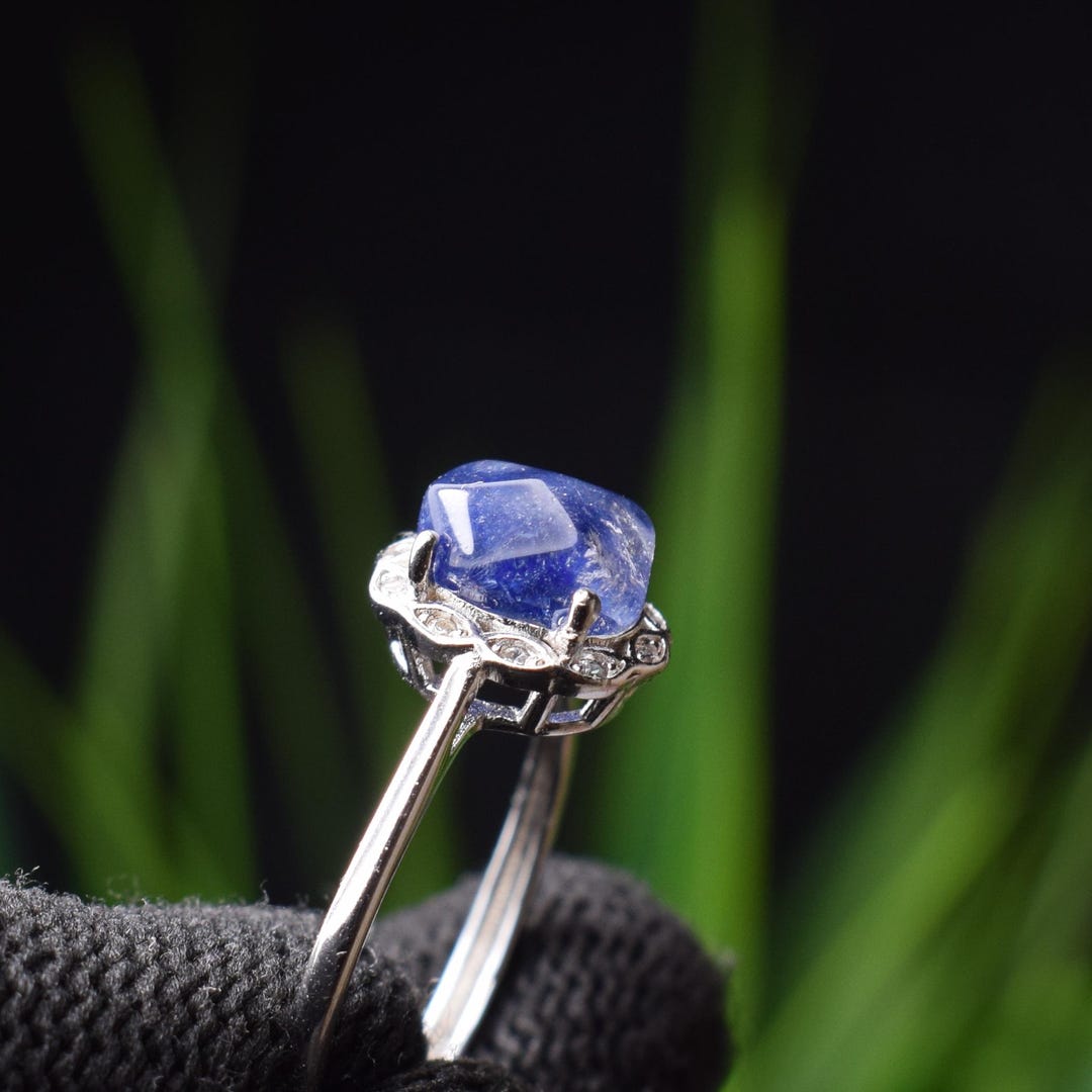 Rare Cute Blue Dumortierite Silver Ring,dumortierite in Quartz, 925 ...
