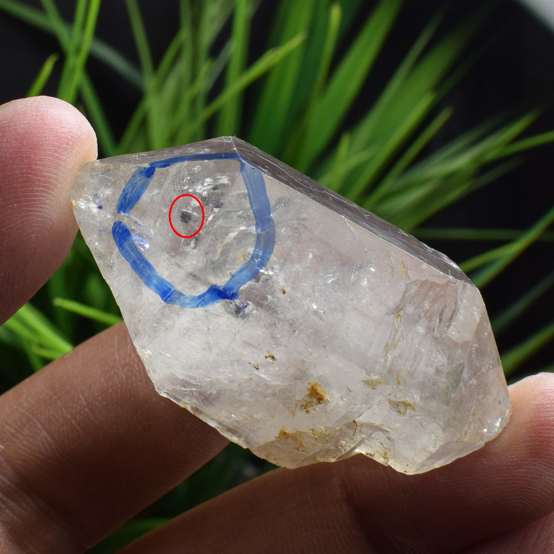 33g Moving Water Bubble Quartz Crystal,enhydro Crystal,mineral ...