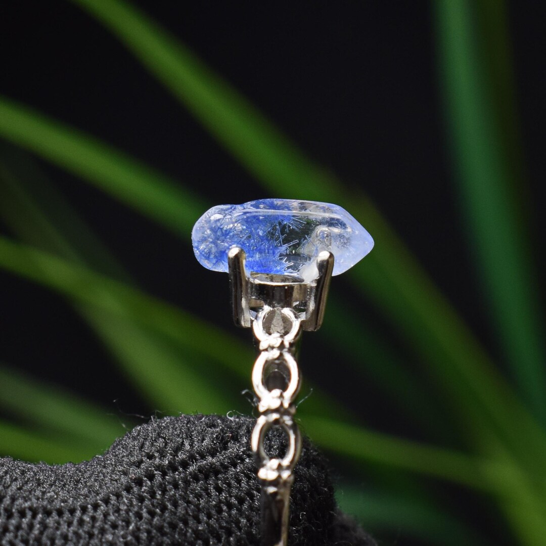 Rare Small Cute Blue Dumortierite Silver Ring,dumortierite in Quartz ...