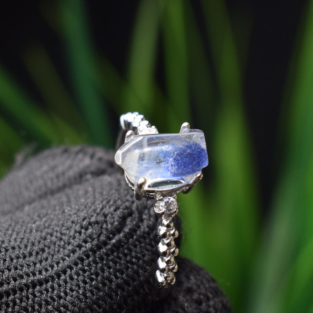 Rare Cute Blue Dumortierite Silver Ring,dumortierite in Quartz, 925 ...