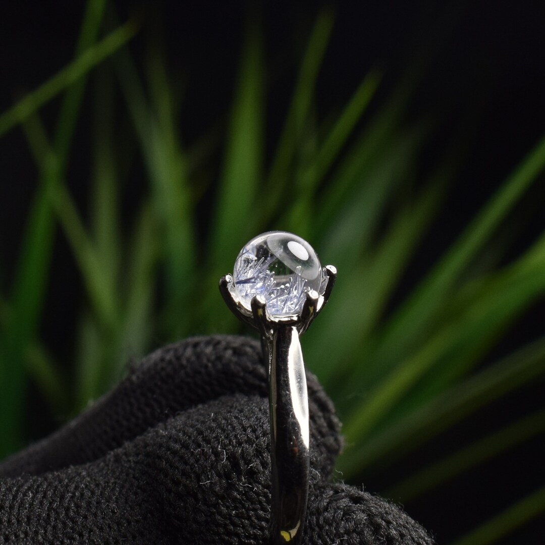 Tiny Cute Blue Dumortierite Silver Ring,dumortierite in Quartz, 925 ...