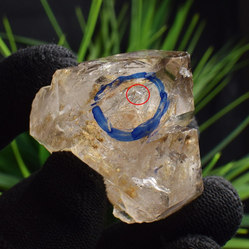 84g Moving Water Bubble Quartz Crystal,enhydro Crystal,mineral ...
