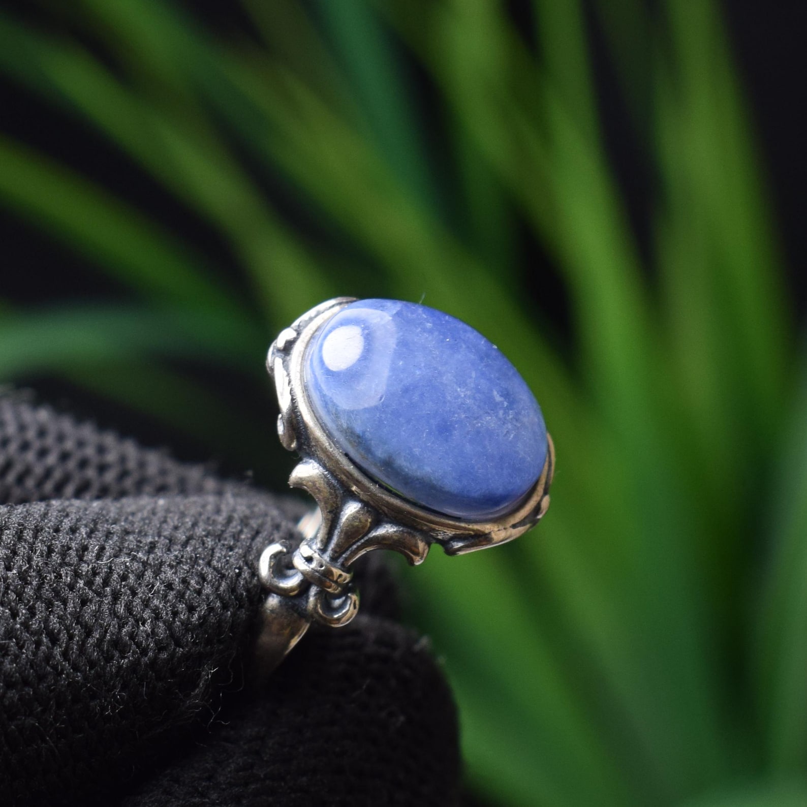 Rare Cute Blue Dumortierite Silver Ring,dumortierite in Quartz, 925 ...