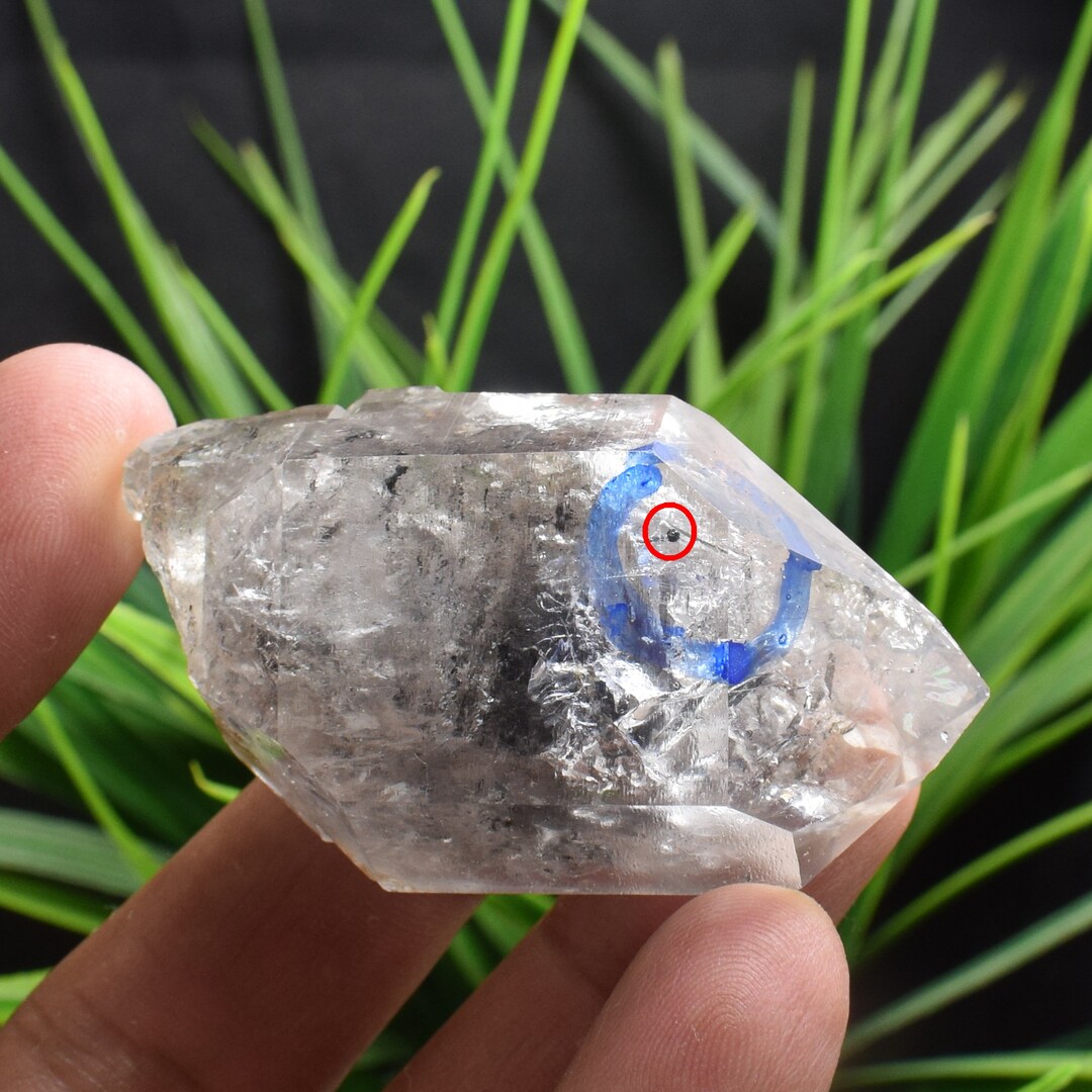 48g Moving Water Bubble Quartz Crystal,enhydro Crystal,mineral ...