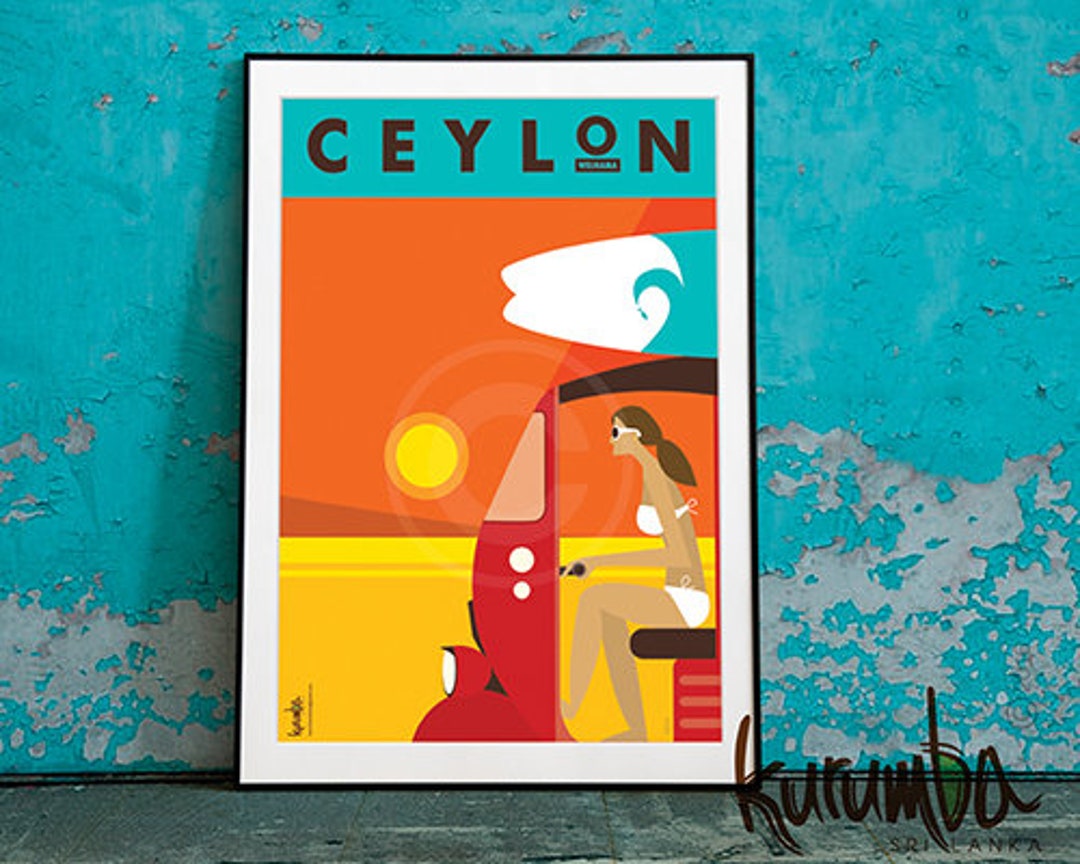 ORIGINAL TRAVEL POSTERS, Ceylon 'weligama Beach' Order for 3 Comes With ...