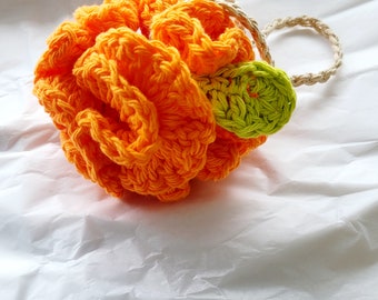 Red Bath Pouf Red Bath Puff Red Bath Loofah Red Cotton - Etsy