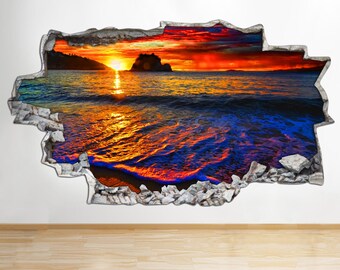 Sunset wall mural | Etsy