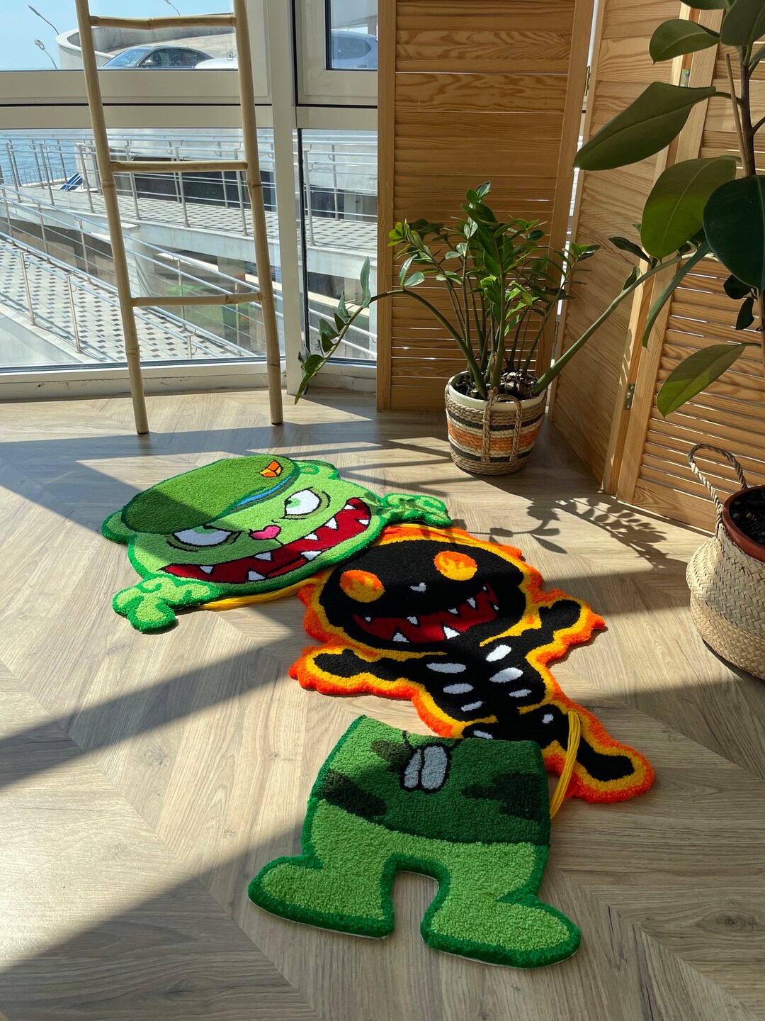 Flippy Custom Tufted Rug Tufted Custom Rug Happy Friends - Etsy