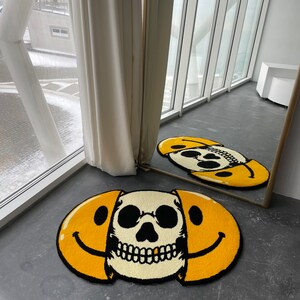 Tufted Custom Rug Trippy Face Rug Skull Rug Home Decor - Etsy