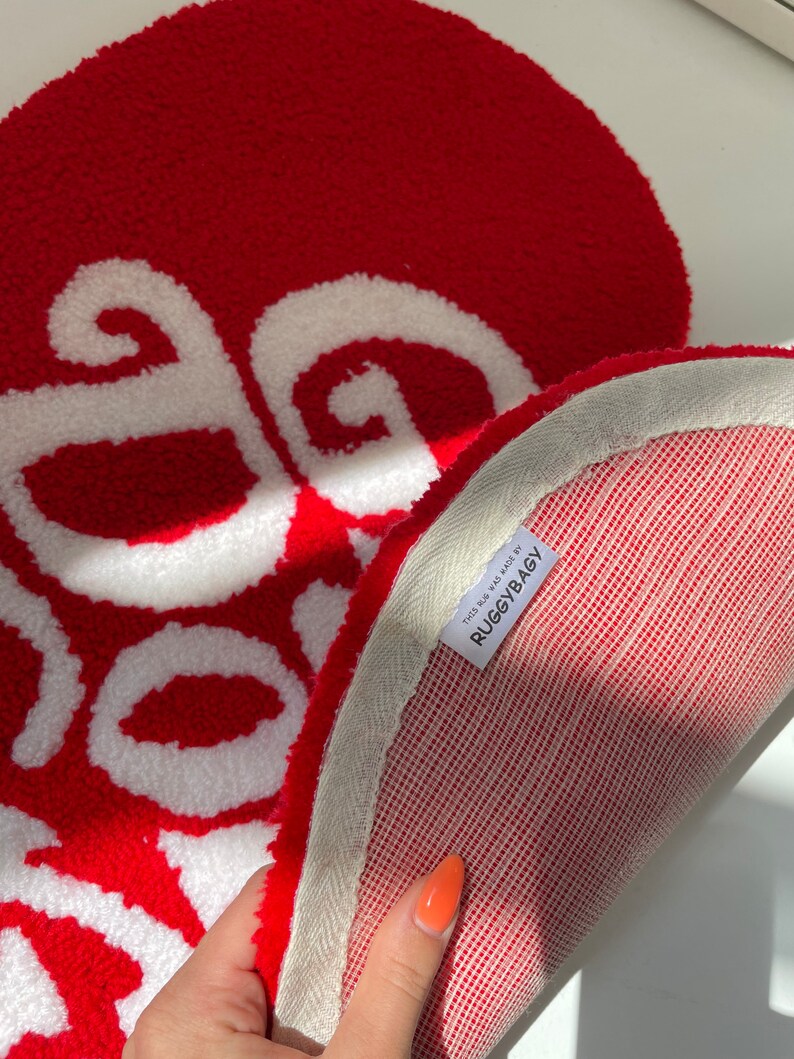 Tufted Rug Girls Dont Cry Self Love Club Handmade Rug Red - Etsy