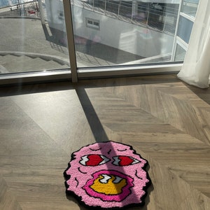 Trippy Cherry Bomb Tufted Rug Tyler the Creator Carpet - Etsy